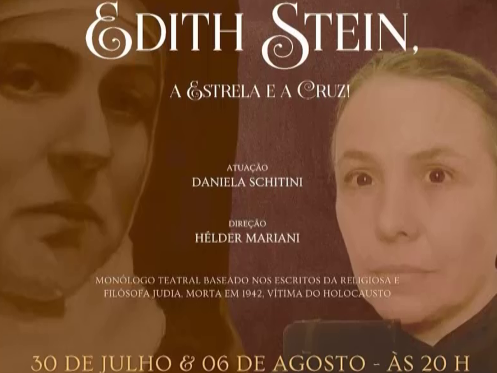 Em São Paulo, peça teatral retrata a vida de Santa Edith Stein ...