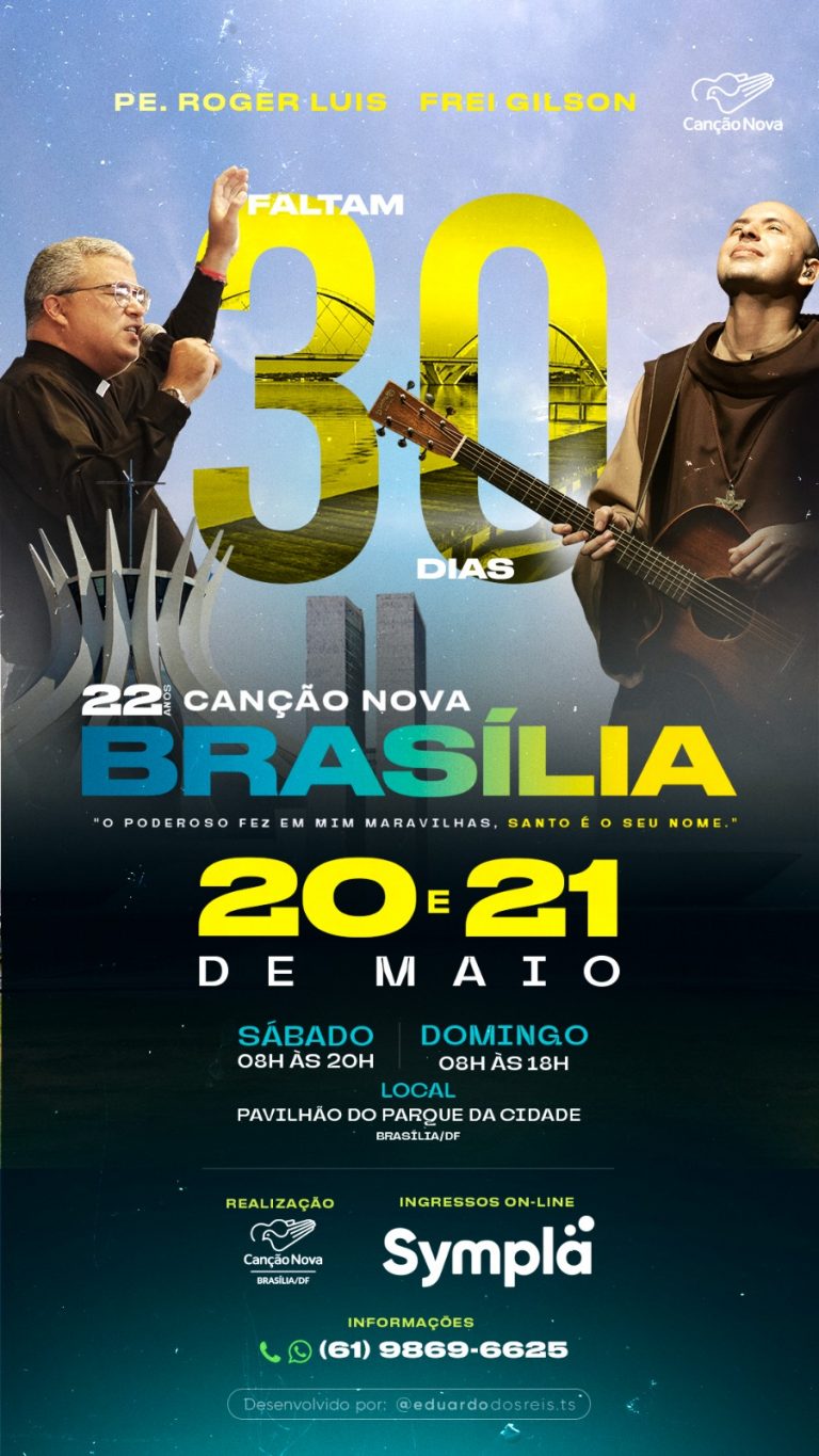 Frei Gilson e Padre Roger Luís nos 22 anos da Canção Nova em Brasília